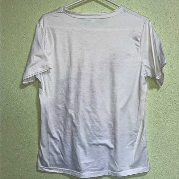 None | Tops | White Tshirt With Colorful Rooster Print Size Large No ...